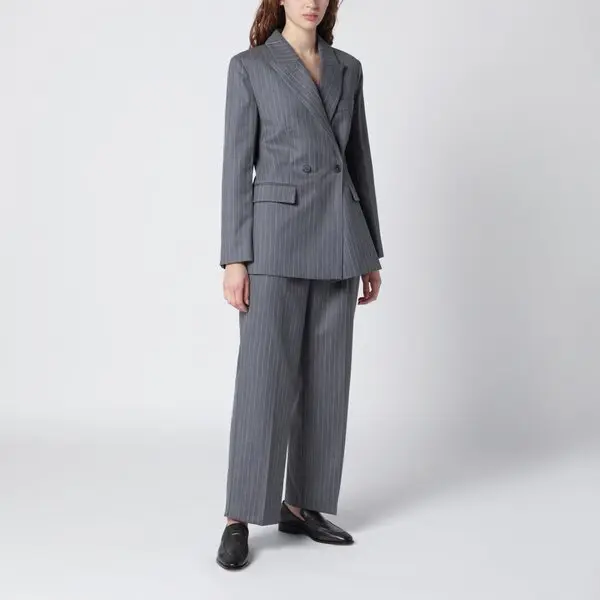 ANINE BING Tiphaine Blazer In Pinstripe Fabric
