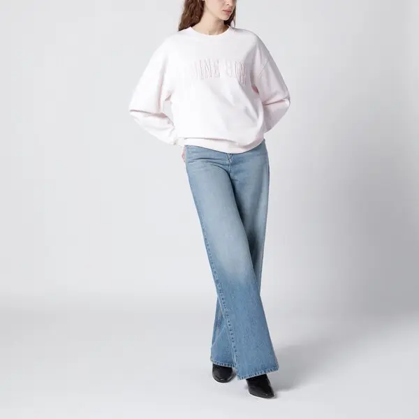ANINE BING Spencer Mélange Cotton Sweatshirt