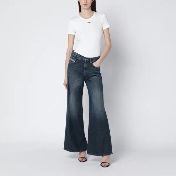 DIESEL® Relaxed Fit Wide Leg Jeans