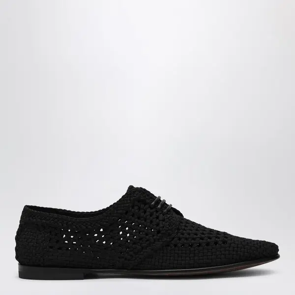 Dolce & Gabbana Woven Derby Shoes With Perforated Detailing