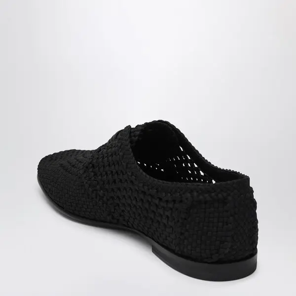 Dolce & Gabbana Woven Derby Shoes With Perforated Detailing