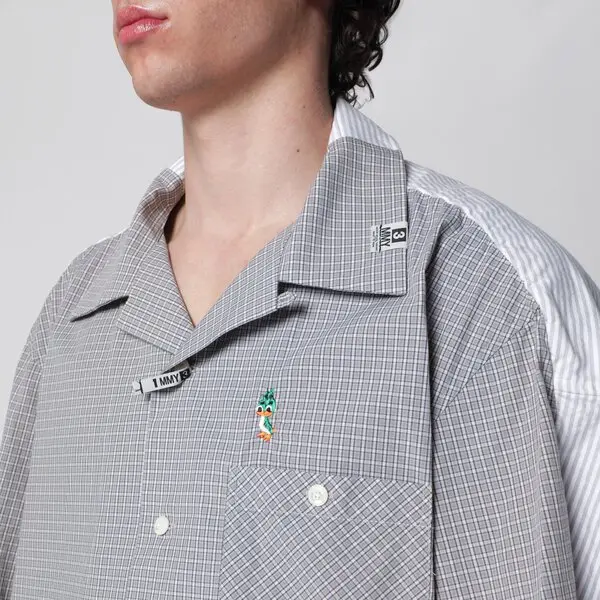 Mihara Yasuhiro Checked Cotton Layered Shirt