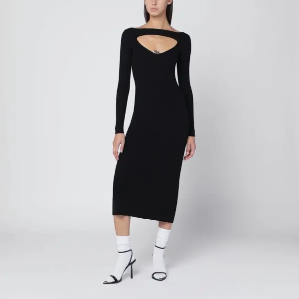 DIESEL® M-oloni Ribbed Midi Dress With Front Cut-out