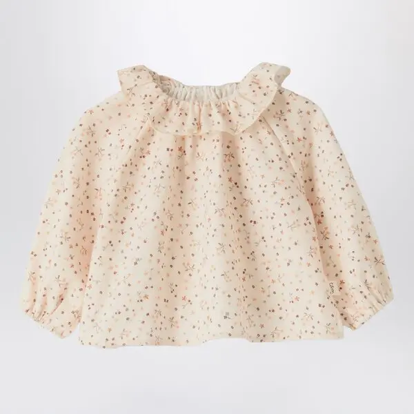TEDDY & MINOU Cream Floral Print Raglan Sleeve Blouse