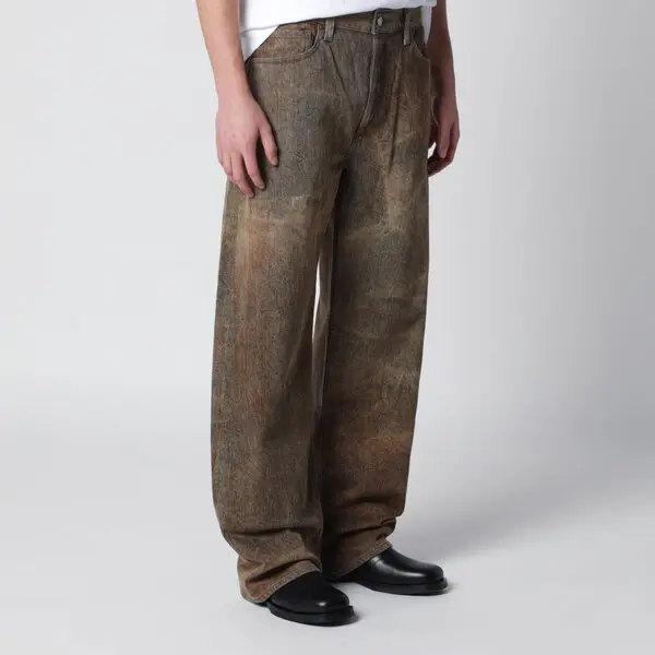 AGOLDE Afton Straight Mid-rise Jeans - Brown