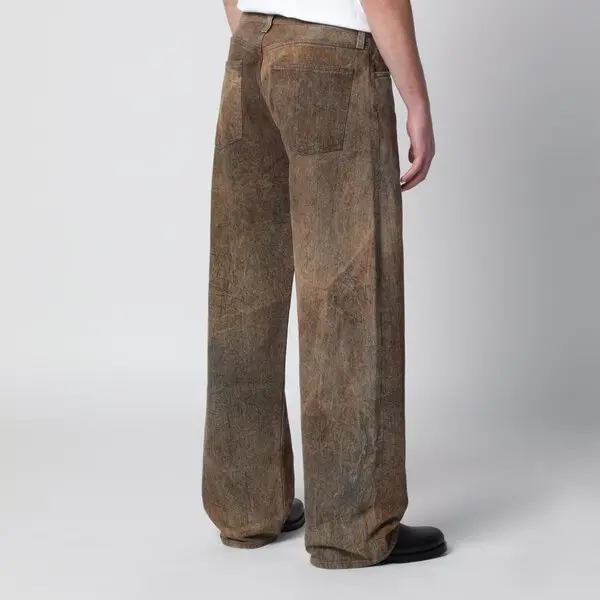 AGOLDE Afton Straight Mid-rise Jeans - Brown