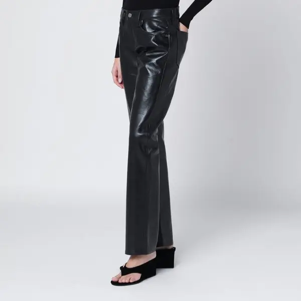 AGOLDE Faux Leather Low Rise Slim Trousers