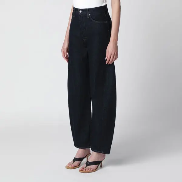 AGOLDE Luna High Rise Pieced Taper Jeans In Indigo Denim - Blue