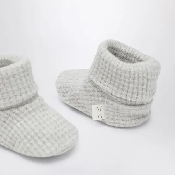 TEDDY & MINOU Two-piece Set With Beanie And Booties - Grey
