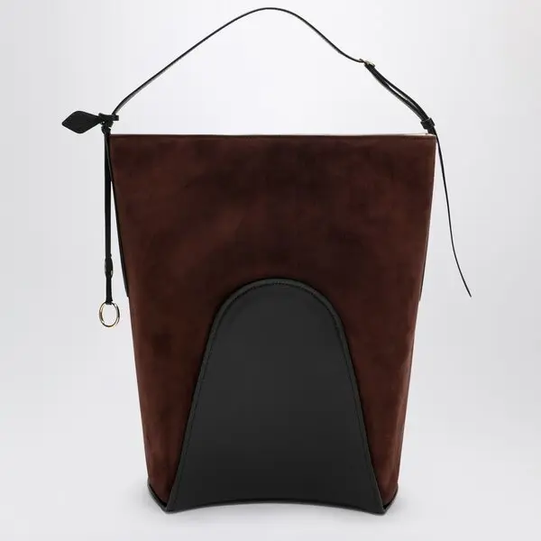 Alaïa Suede Leather Bucket Bag - Brown