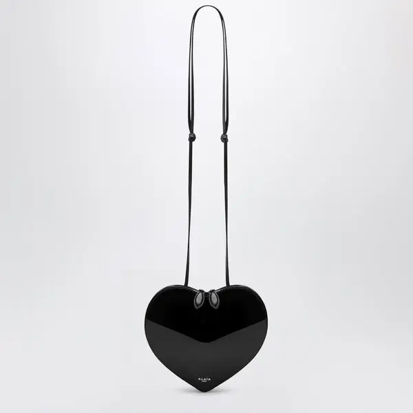 Alaïa Le Coeur Patent Leather Heart Bag - Black