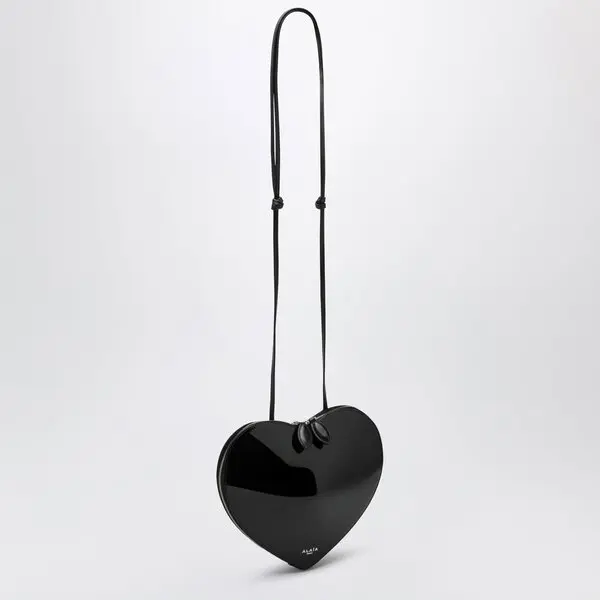 Alaïa Le Coeur Patent Leather Heart Bag - Black
