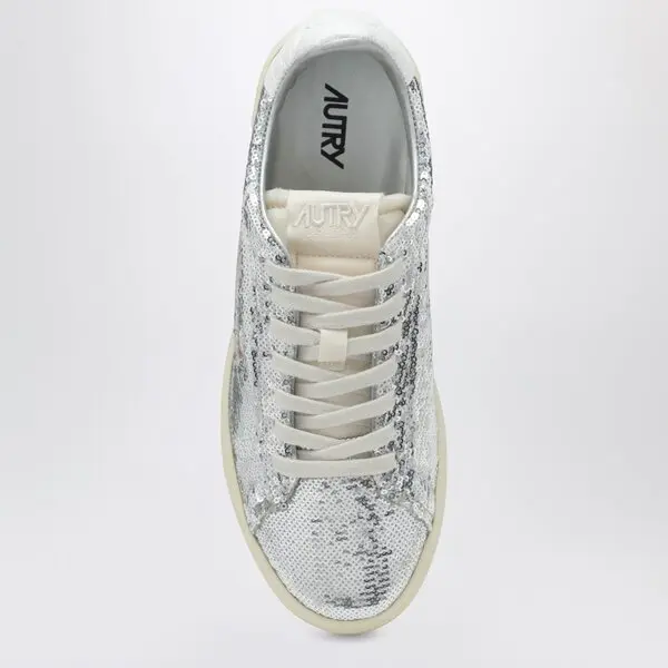 AUTRY Dallas Sequined Lace-up Sneakers - Grey