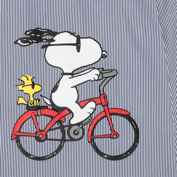 MC2 SAINT BARTH Striped Shirt With Snoopy Print
