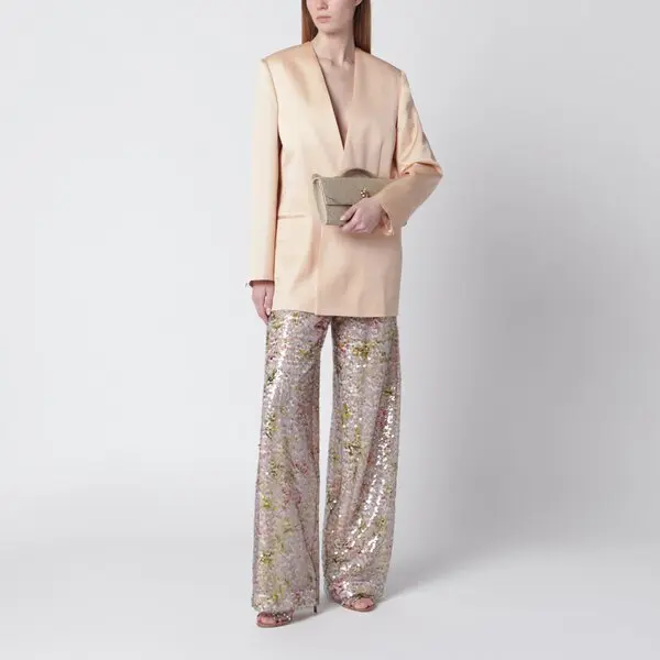 Alberta Ferretti Double-breasted Silk Organza Blazer