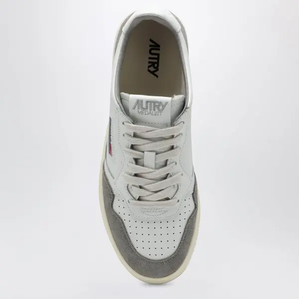 AUTRY Medalist Low Sneakers In Leather And Grey Suede