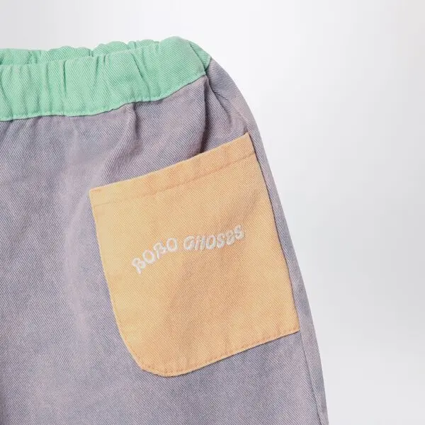 BOBO CHOSES Color-block Cotton Trousers