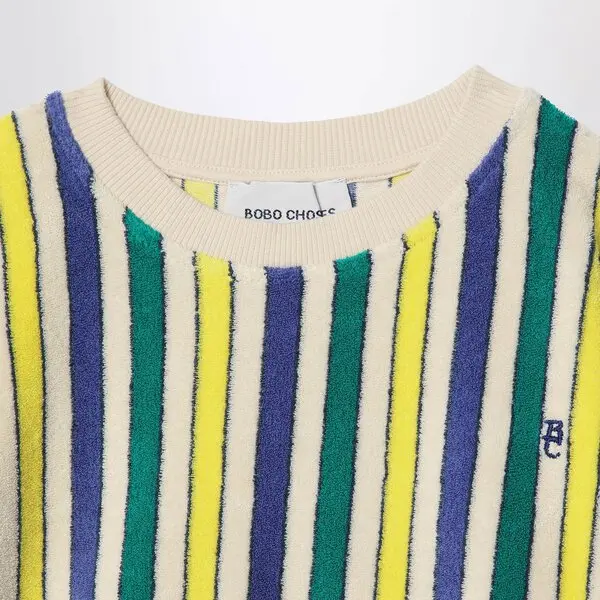 BOBO CHOSES Striped Sponge Sweatshirt