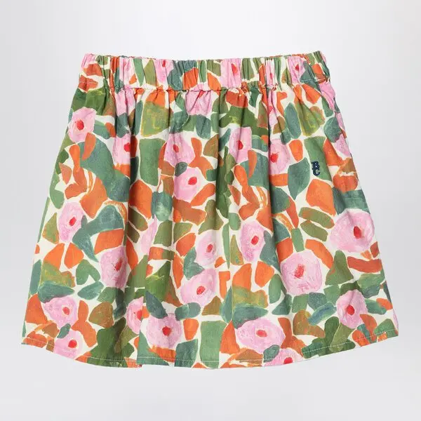 BOBO CHOSES Floral Print Organic Cotton Skirt