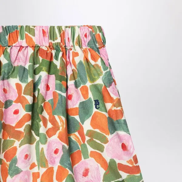 BOBO CHOSES Floral Print Organic Cotton Skirt