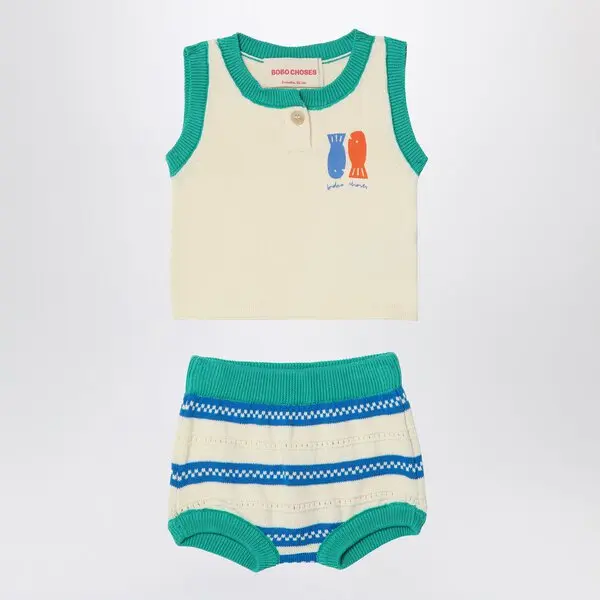BOBO CHOSES Color-block Organic Cotton Denim Jacket