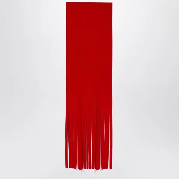 Sportmax Wool Scarf With Fringes - Red