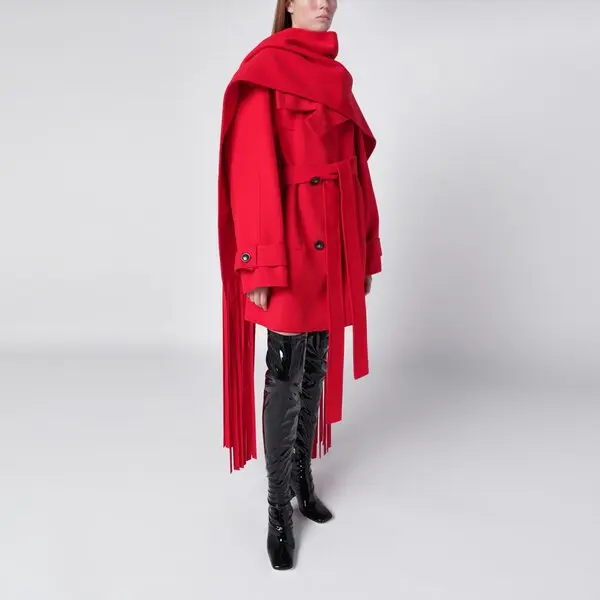 Sportmax Wool Scarf With Fringes