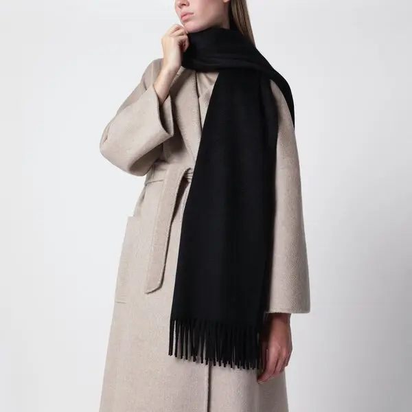 Max Mara Cashmere Scarf - Black