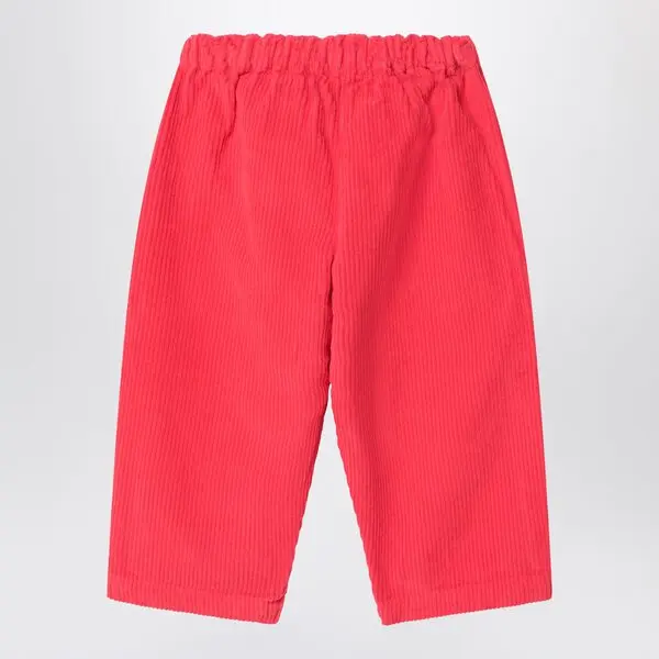 BOBO CHOSES Cotton Corduroy Trousers With Embroidered Detail