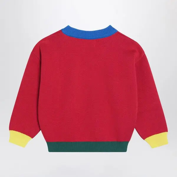 BOBO CHOSES Crew Neck Sweater With Dog Intarsia