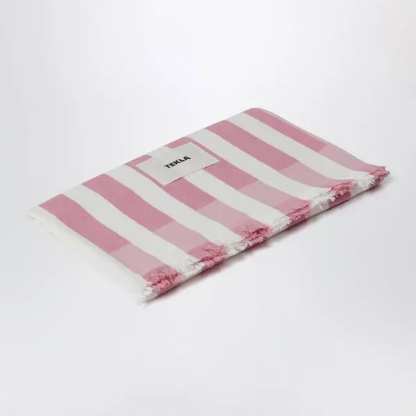 TEKLA White Striped Beach Towel