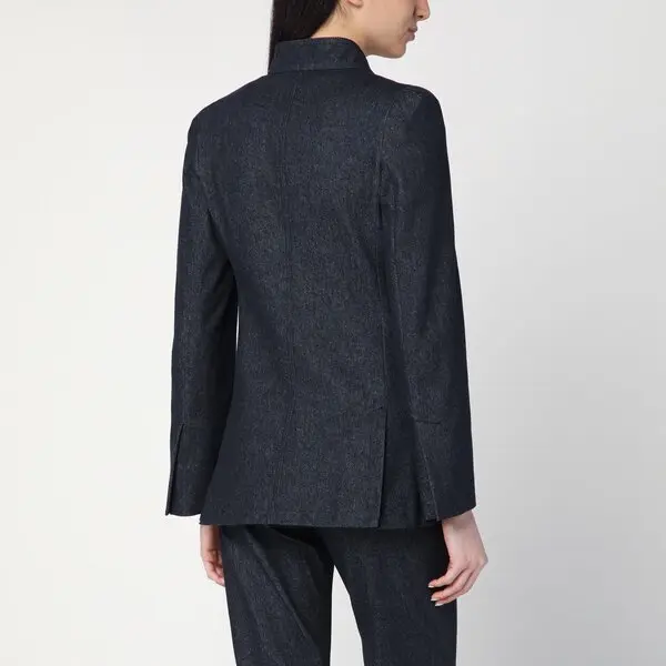 Max Mara Midnight Jacket In Cotton Denim Effect