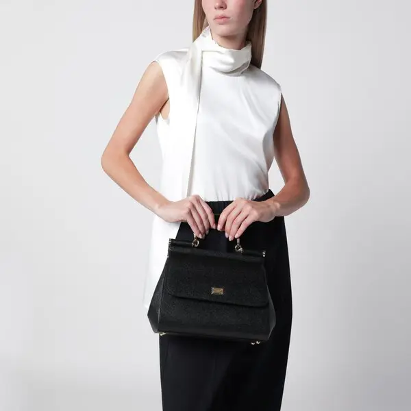 Dolce & Gabbana Large Sicily Handbag - Black