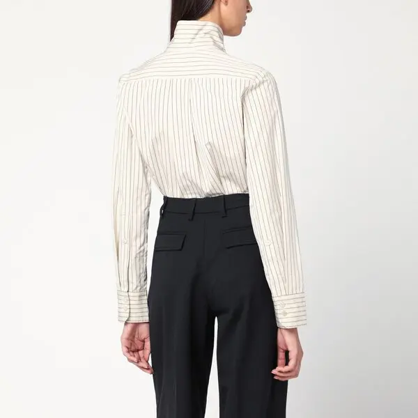 PATOU Striped Shirt With Scarf Collar