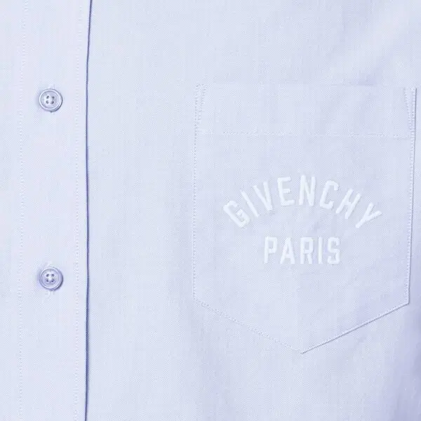 Givenchy Button-down Shirt In Cotton - Light Blue