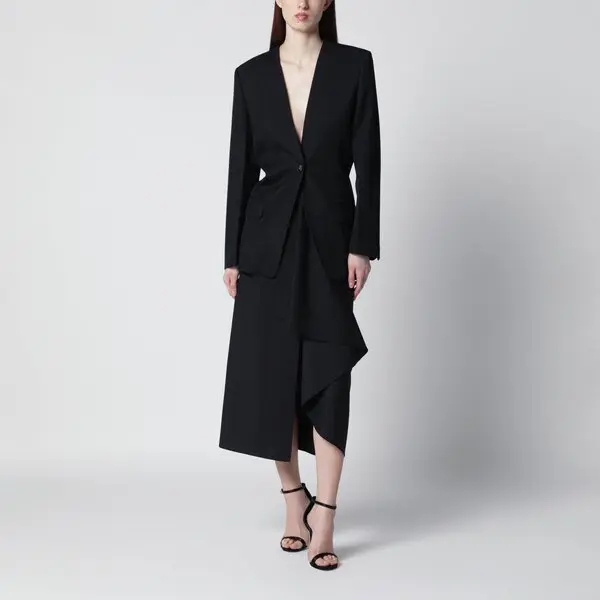 Givenchy Draped Skirt In Wool And Mohair