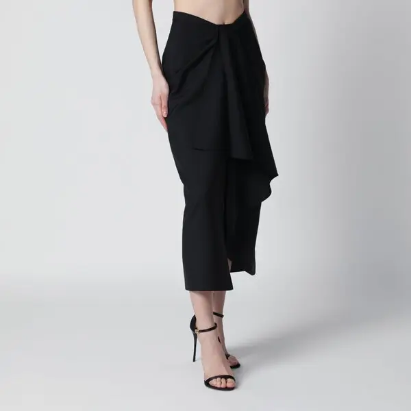 Givenchy Draped Skirt In Wool And Mohair