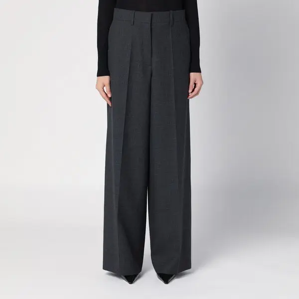 Givenchy Dark Wool Wide Trousers