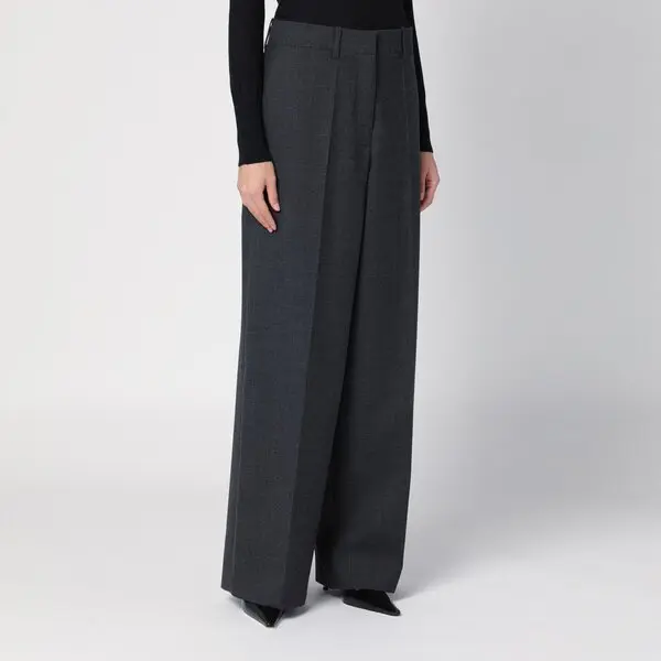 Givenchy Dark Wool Wide Trousers