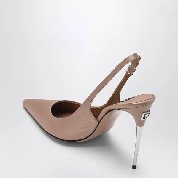 Dolce & Gabbana Satin Slingback With Dg Logo