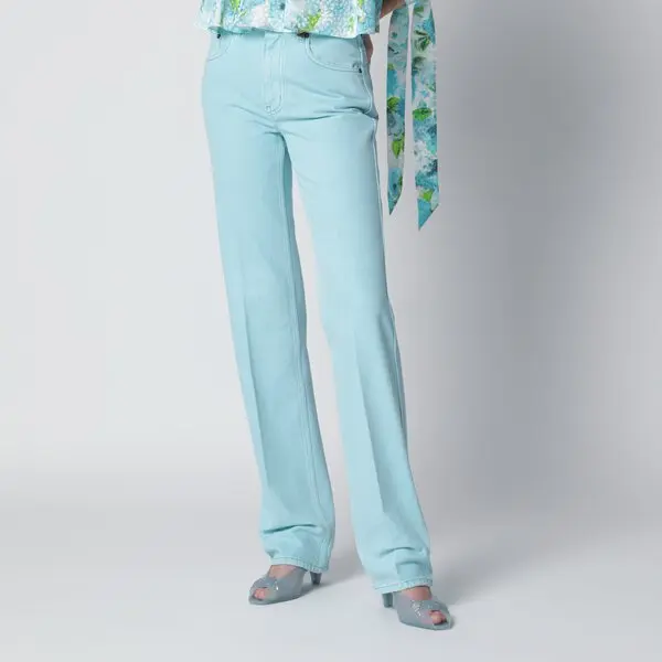Chloé Straight Leg Jeans In Organic Cotton Denim - Blue