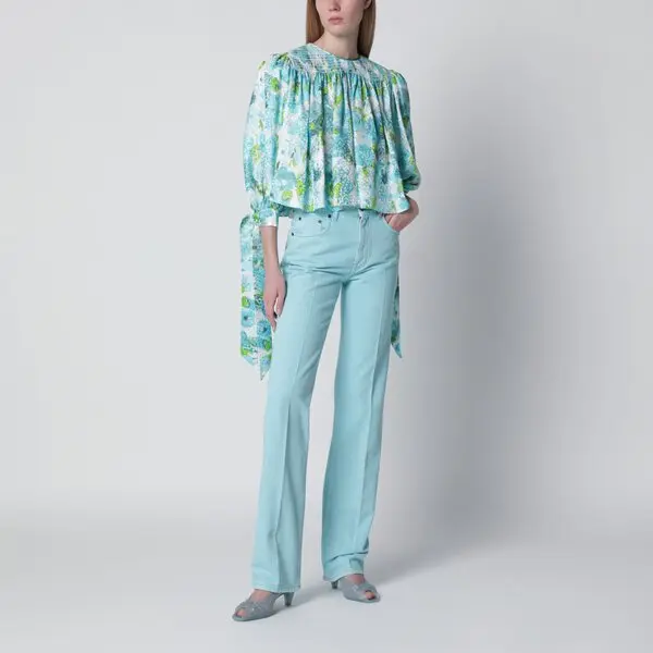 Chloé Straight Leg Jeans In Organic Cotton Denim - Blue