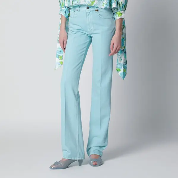 Chloé Straight Leg Jeans In Organic Cotton Denim - Blue