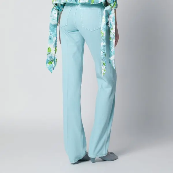 Chloé Straight Leg Jeans In Organic Cotton Denim - Blue