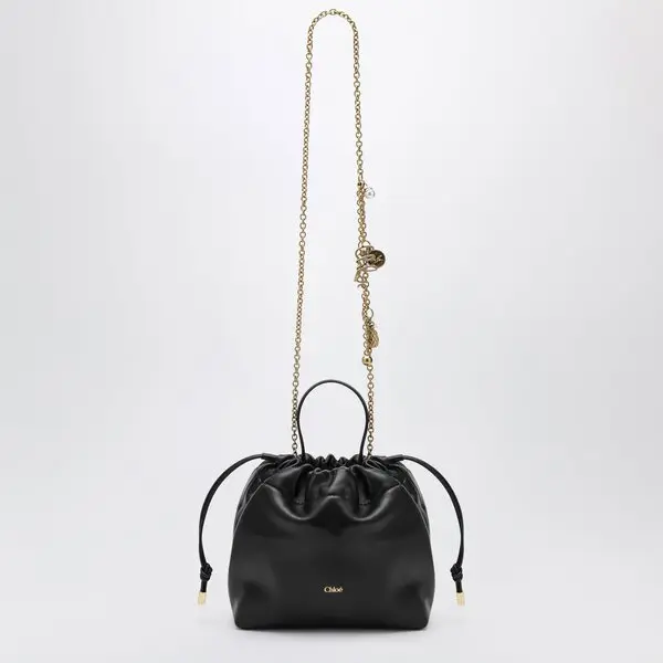 Chloé Small Icons Shoulder Bag With Chain In Lambskin - Blue