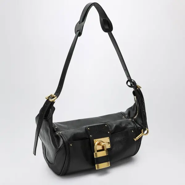 Chloé Paddington Black Grained Leather Crossbody Bag