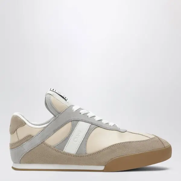 Chloé Kick Sneakers In Leather And Suede - Grey