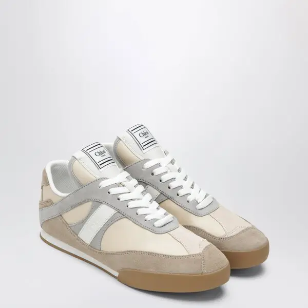Chloé Kick Sneakers In Leather And Suede - Grey
