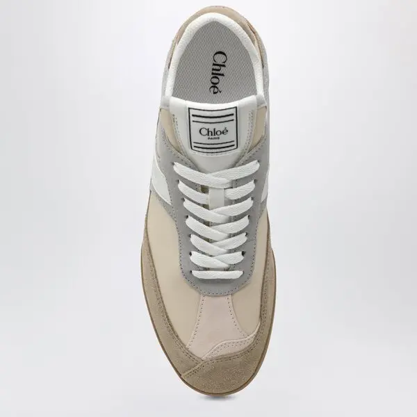 Chloé Kick Sneakers In Leather And Suede - Grey