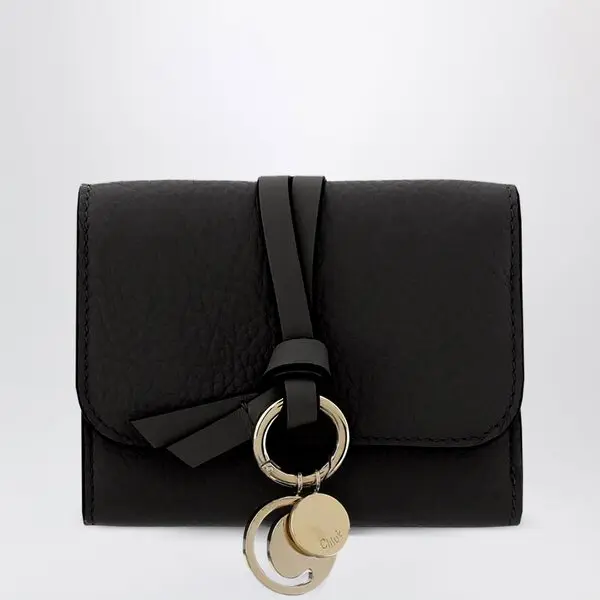 Chloé Mini Alphabet Trifold Wallet Black - Blue